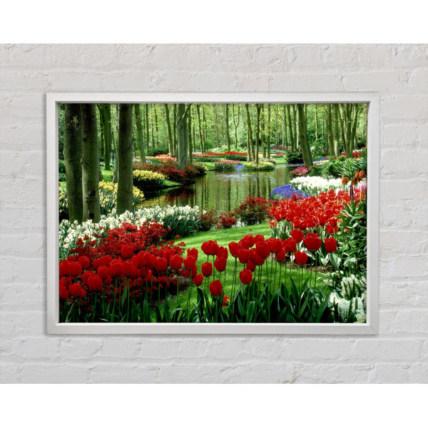 Ebern Designs Tulip River - Einzelner Bilderrahmen Kunstdrucke auf Leinwand | Wayfair.de